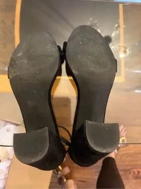 Steve Madden | Shoes | Steve Madden Black Suede Anklestrap Block Heels ...